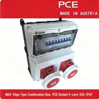 China PCE Step Combined Socket Box IP44 Plastic Plug with Socket 380V/220V Industrial Power Maintenance Box for sale
