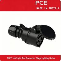 China Austrian Imported PCE Brand Industrial Plug Socket and Connector with Plastic for Stage Lighting Series 380V 16A 5-Pin for sale