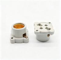 China Marine Screw-type E27/E26 Ceramic Lamp Holder, Plum 517-3 Copper High-temperature Resistant Flat  Base for sale
