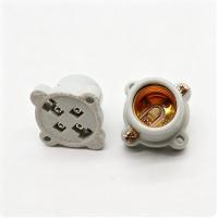 China Marine Screw-type E27/E26 Ceramic Lamp Holder, Plum 517-3 Copper High-temperature Resistant Flat  Base for sale