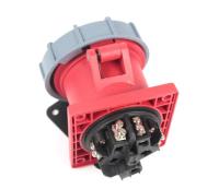 China Flush Mount Straight Angled Industrial Plastic Waterproof Plug 380V 63A 5-Pin IP67 Model 1 Outlet for sale
