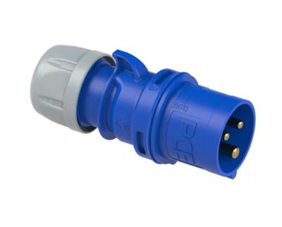 China Original Brand New PCE Typ 023 Industrial Plug with Socket Connector | 32A 250V 3-Pin IP44 Plastic | Austrian Import for sale