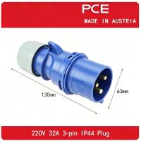 China Original Brand New PCE Typ 023 Industrial Plug with Socket Connector | 32A 250V 3-Pin IP44 Plastic | Austrian Import for sale