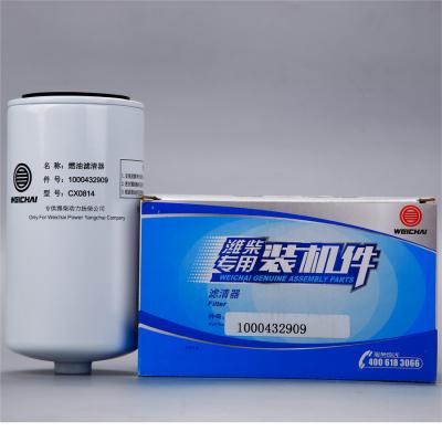 China Weichai WP3 Diesel Fuel Filter 1000432909/CX0814 High Quality Genuine Machinery Engine Part with 3 Months Warranty for sale