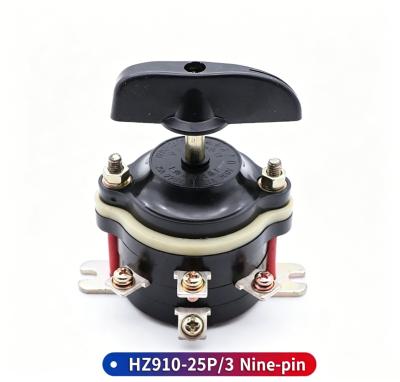 China Supergen Marine Transfer Switch HZ910-25P/2/3/4 25A 220V 380V 6-pin/9-pin/12-pin for sale