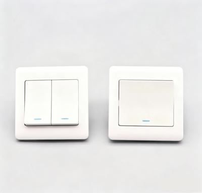 China HE-2N-2 Marine Cabin Wall Switch Single/Double-gang Two-way Control with JXN-5 Concealed Box 10A 250V 4P/3P Pins ON-OFF Action for sale