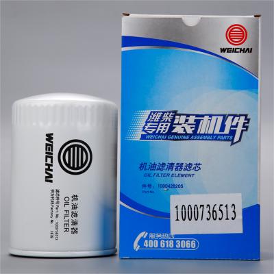 China Weichai Genuine Diesel Engine Oil Filter Element for WP4WP6 6HH1 Part No. 1000736513 3 Months Warranty 1kg for sale