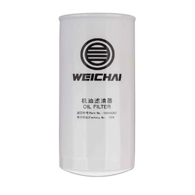 China Weichai Original Factory Diesel Engine Oil Filter Special Series 1000442627/610800070015 for WP7/JX1023 Models for sale