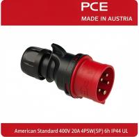 China PCE Industrial Plastic Plug and Socket American Standard for Specification-415V-30A-5-Core (4P5W)-IP44-1 Outlet for sale