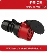 China PCE Industrial Plastic Plug and Socket American Standard for Specification-415V-30A-5-Core (4P5W)-IP44-1 Outlet for sale