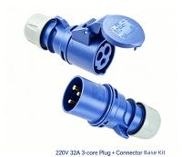 China Original Brand New Austrian PCE Industrial Plug Waterproof Socket Coupler Connector Plastic 220V-32A-3 Pins-IP44-Typ223 for sale