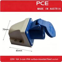 China Austrian Imported PCE Industrial Waterproof Plastic Plug with Socket 220V 16A 3-Pin IP54-Model 113 for sale