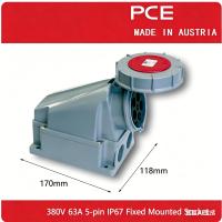 China Brand New European Imported PCE Brand High-Current Industrial Plug Socket Connector 380V-63A-5 Pins IP67 Plastic 1 Outlet for sale