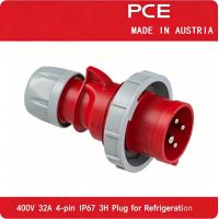 China Original Brand New PCE Industrial Plastic Freezer and Refrigerated Container Power Plug and Socket 440V-32A-4 Pins-0242-3V for sale