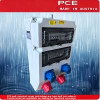 China PCE Wall-mounted Industrial Plastic Power Distribution & Inspection Socket Box 380V/32A 1-in 1-out Power Inspection Unit for sale