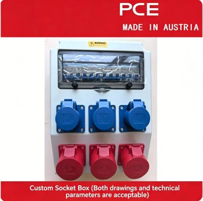China PCE Industrial Plastic Socket Power Maintenance Box IP67 Rated 220V/380V Three Sockets Each Customizable According to Drawings for sale