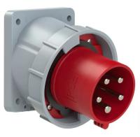 China PCE Panel-Mounted Fixed Plug 380V 63A 5-Core IP67 Power Distribution Plug for Ski Resorts for sale