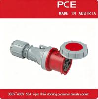 China PCE Industrial Connector, 380V Three-Phase, 63A 5-Core, IP67 Mobile Female Connector for sale