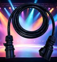 China PCE Industrial IEC Plug Connector Extended Power Cord 230V 32A 3-Core Stage Lighting Extension Cable for sale