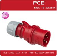 China Original Austrian Imported PCE Industrial Waterproof Aviation Plug and Socket Connector 380V-32A-4 Pin-024 for sale