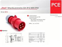 China Original Austrian Imported PCE Industrial Waterproof Aviation Plug and Socket Connector 380V-32A-4 Pin-024 for sale