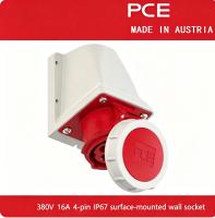 China PCE Industrial Waterproof and Dustproof Tunnel Socket, Welding Machine Socket 380V-16A-4-Core-IP44-Typ1142 for sale