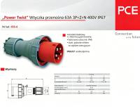 China PCE Industrial Dustproof, Explosion-proof and Waterproof Power Distribution Rail Three-phase Plug 380V-63A-5 Pins-IP67-Typ035 for sale
