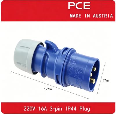 China Original Brand New Austrian PCE Plug Industrial Connector Electric Vehicle Charging Plug 220V-16A-3-Core-IP44-Typ013 for sale