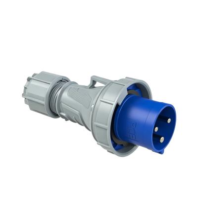 China PCE Industrial Waterproof Plug Single-Phase Connector for Computer Rooms, Male, 220V-63A-3 Pin-IP67-Typ033 for sale