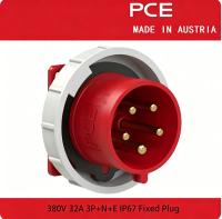China Austria Imported PCE Industrial Waterproof Fixed Panel Plug 380V-32A-5-Core-IP67-Typ6252 for sale