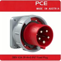 China Imported Shore Power PCE Industrial Waterproof Fixed Panel Plug 380V-63A-5-Core-IP67-Typ635 for sale
