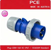 China PCE Industrial Waterproof and Explosion-proof Plugs for Vehicles and Vessels, 220V-16A-3-Core-IP67-Typ0132 for sale