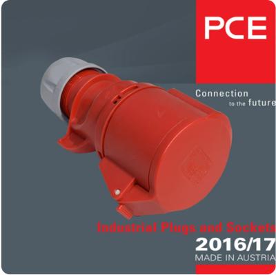China Original Brand New PCE Industrial Plastic Waterproof Plug and Socket Connector Female 415V-16A-5 Pin-IP44-Typ215 for sale