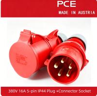 China Original Brand New PCE Industrial Plastic Waterproof Plug and Socket Connector Female 415V-16A-5 Pin-IP44-Typ215 for sale