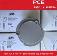 China Austria Imported PCE Panel-Mounted Fixed Industrial Waterproof Plastic Plug Protective Cover Fire Prevention 380V 32A 5-Core for sale