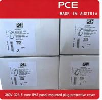 China Austria Imported PCE Panel-Mounted Fixed Industrial Waterproof Plastic Plug Protective Cover Fire Prevention 380V 32A 5-Core for sale