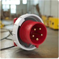 China Austria Imported PCE Panel-Mounted Fixed Industrial Waterproof Plastic Plug Protective Cover Fire Prevention 380V 32A 5-Core for sale
