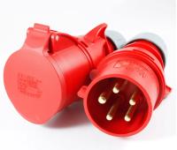 China Original Brand New Imported PCE Industrial Waterproof Plastic 3-Phase Plug Socket Connector 415V-32A-5-Pin-IP44 Typ 025 for sale