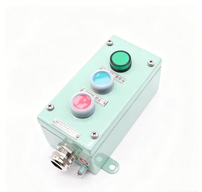 China Marine Steel Push Button Box AN3-03 Start-Stop Remote Control Switch, Illuminated Push  ZPB-3 Three Holes Three Positions for sale