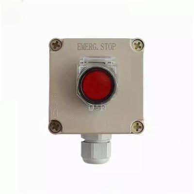 China Marine Waterproof Nylon Emergency Stop Pushbutton Box SN1-01/ZPB-1/YN1-01 Remote Control Switch Single-Hole Single-Position Made for sale