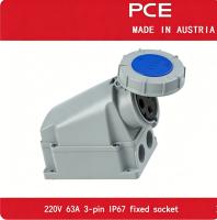 China PCE Industrial Waterproof Dustproof Explosion-proof Outdoor Power Distribution Plug 220V-32A-3 Core IP67 Plastic Model 0232 for sale