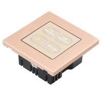 China 4 Gang 1 Way Modern Push Button Light Switch , Hotel Wall Light Control Switch  for sale