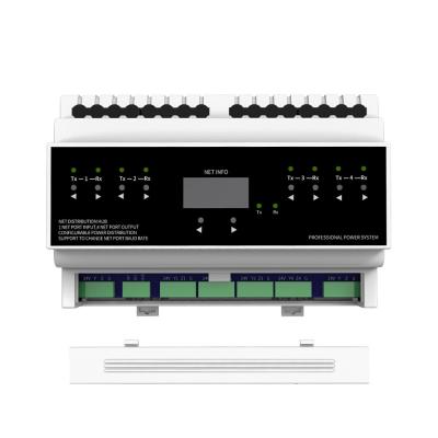 China DIN Rail RS-485 Extentionled Light Control Module 4 Ports  60 Watts Data Sending for sale