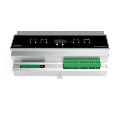 China DIN RAIL Triac Based Dimmer Controller 4 CH 120-277V For Smart Home Lighting Control for sale