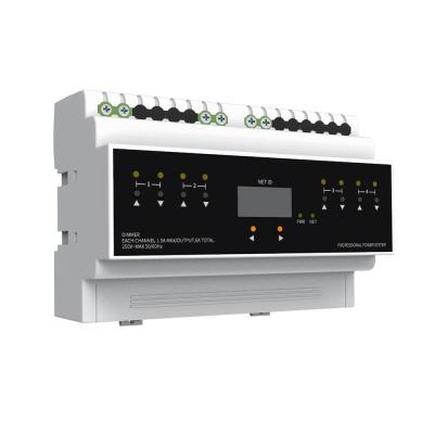 China 1.5 Amps DIN Rail 4-Channel Reverse Phase Dimmer For Hotel Room for sale