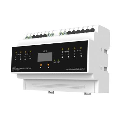 China DIN Rail 1.5 Amps 4-Channel Trailing Edge Dimmer For Hotel Room for sale