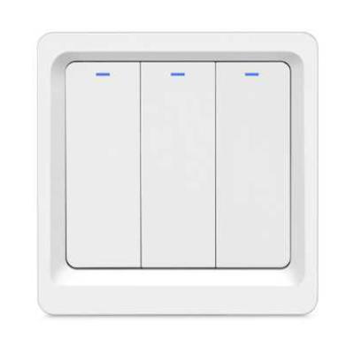 China EU Tuya App 3 Gang Wifi Light Switch Remote With Google Alexa for sale