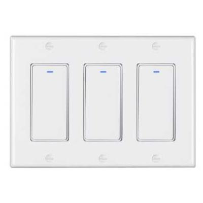 China Smart Rohs 600W Wifi Wall Touch Switch US 3 Gang Alexa Light Switches for sale