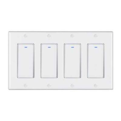 China 220V Tuya Touch Screen Dimmer Switch 4 Gang Smart Home Alexa Google Home for sale