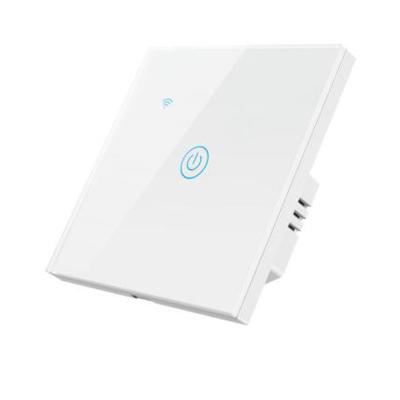 China Alexa Google Home 94 V0 Smart Wifi Touch Switch 1 Gang Panel Work for sale